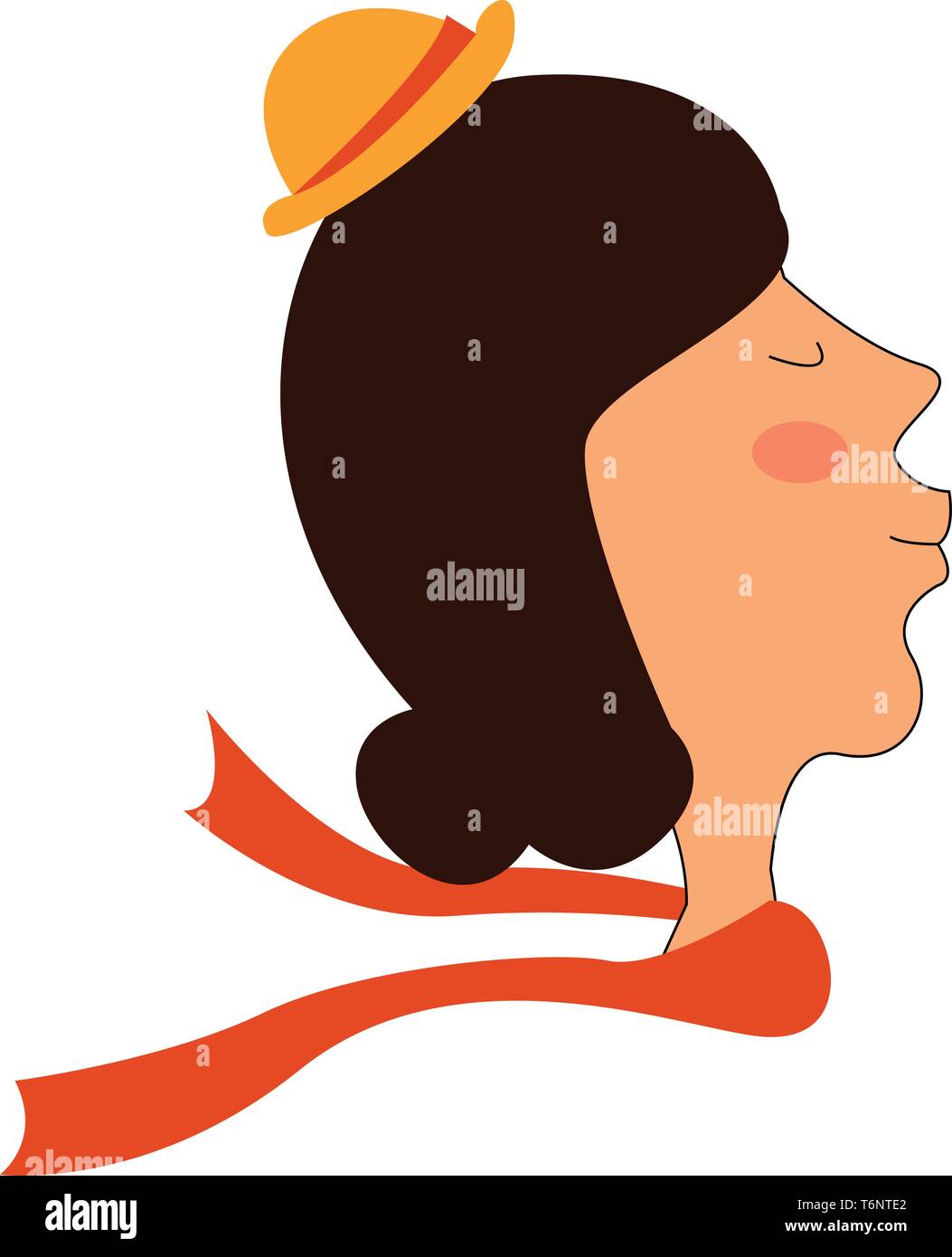Eyes closed portrait woman Stock Vector Images - Alamy