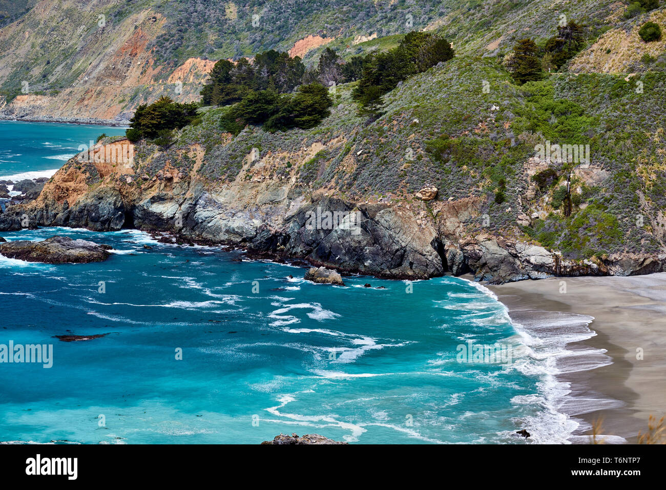 Pacific coast landscape in California Stock Photo - Alamy