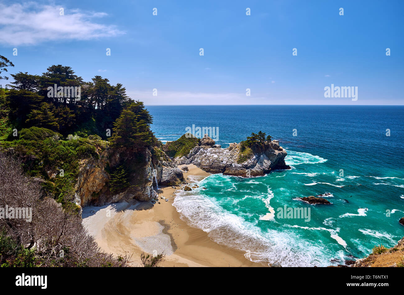 USA Pacific coast beach landscape, California Stock Photo - Alamy