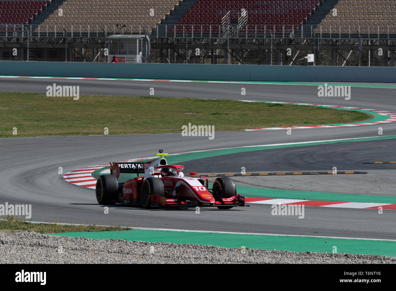 Barcelona, Spain. March 5th, 2019 - Sean Gelael from Indonesia with 10 ...
