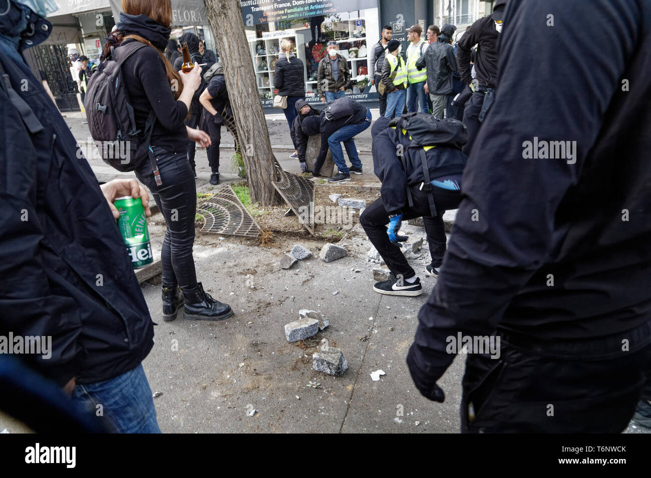 Paris, France. 1st May, 2019. Demonstration of may day international ...