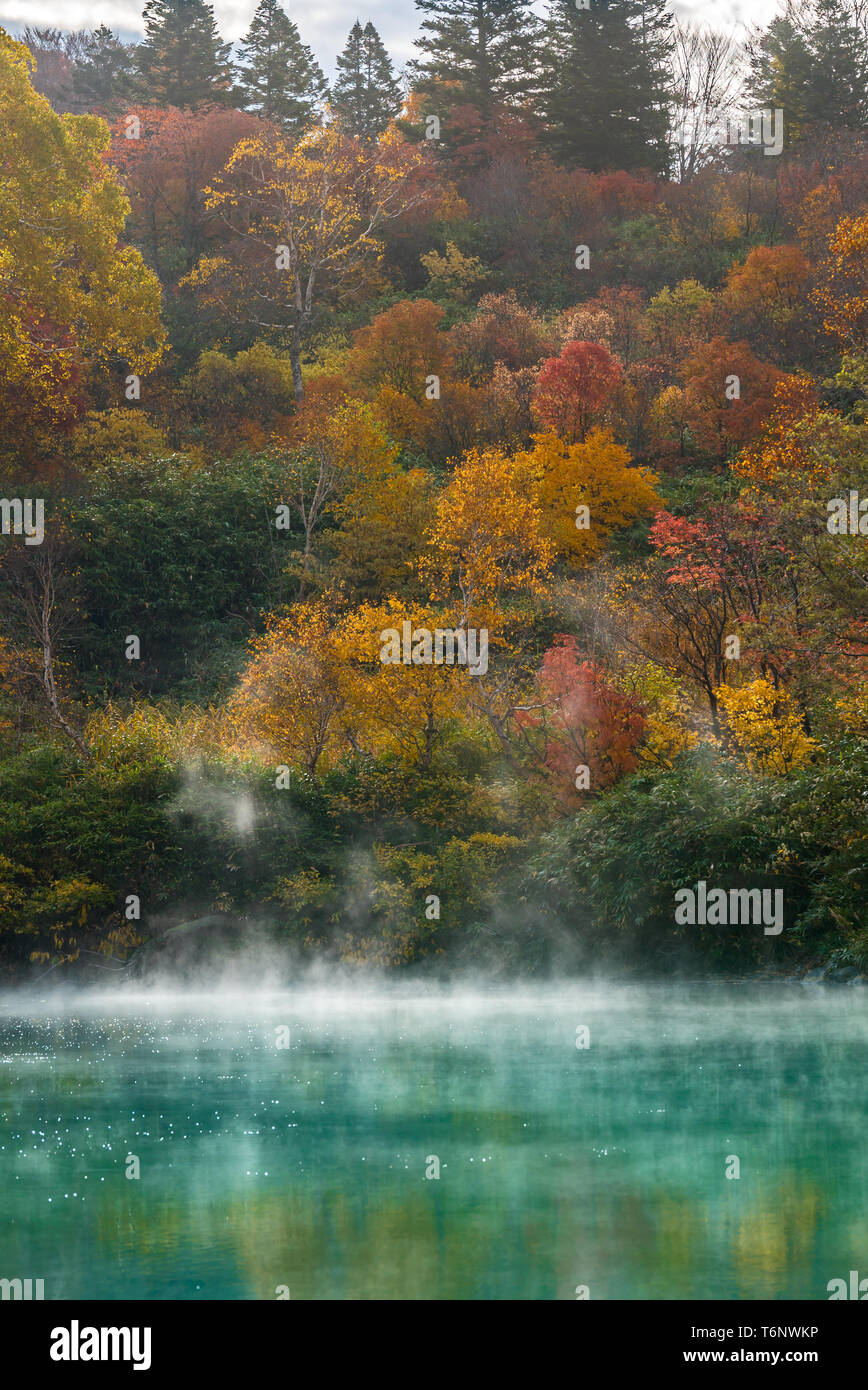Autumn Onsen Lake Aomori Japan Stock Photo - Alamy