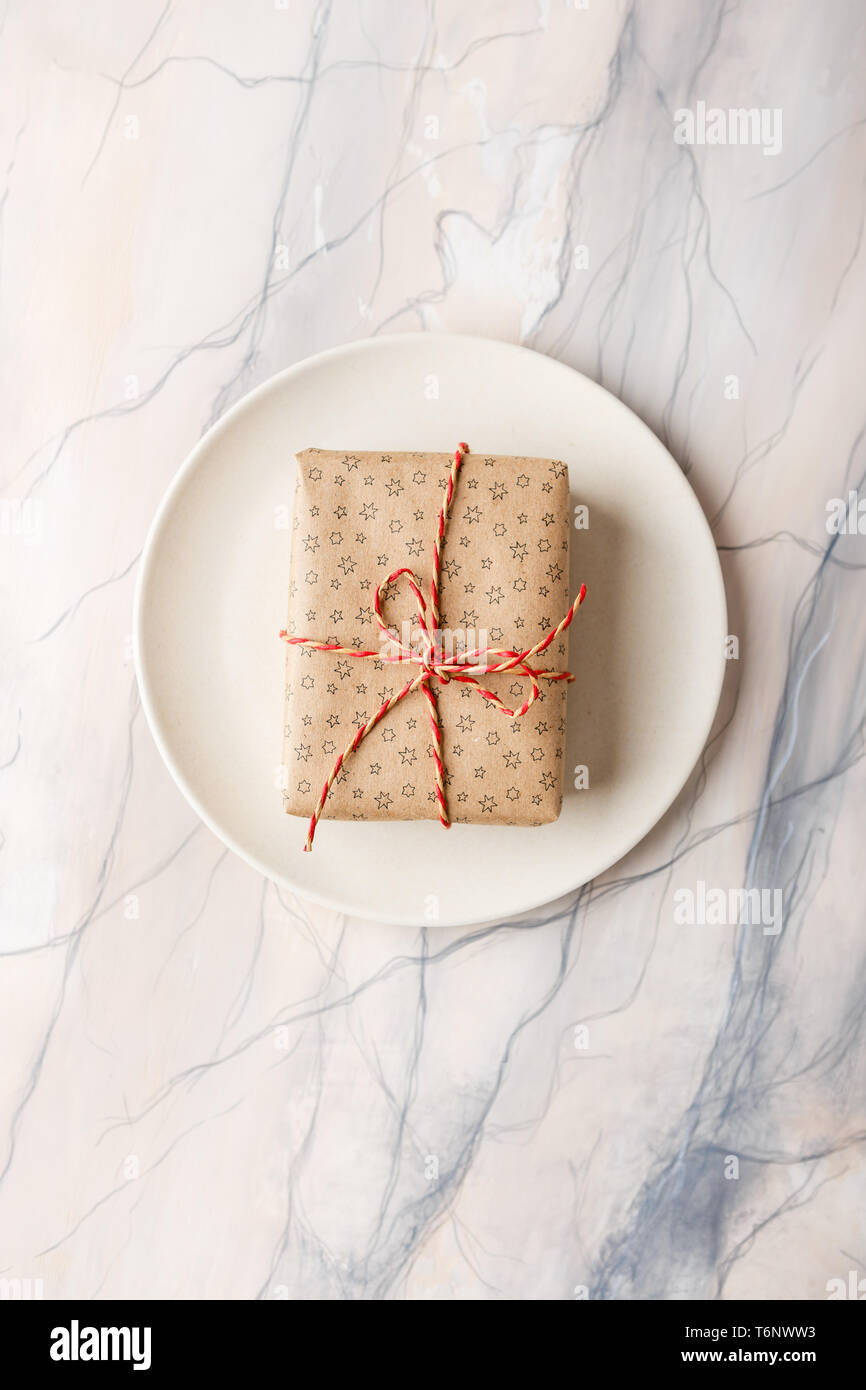 Two craft cardboard gift boxes Stock Photo - Alamy
