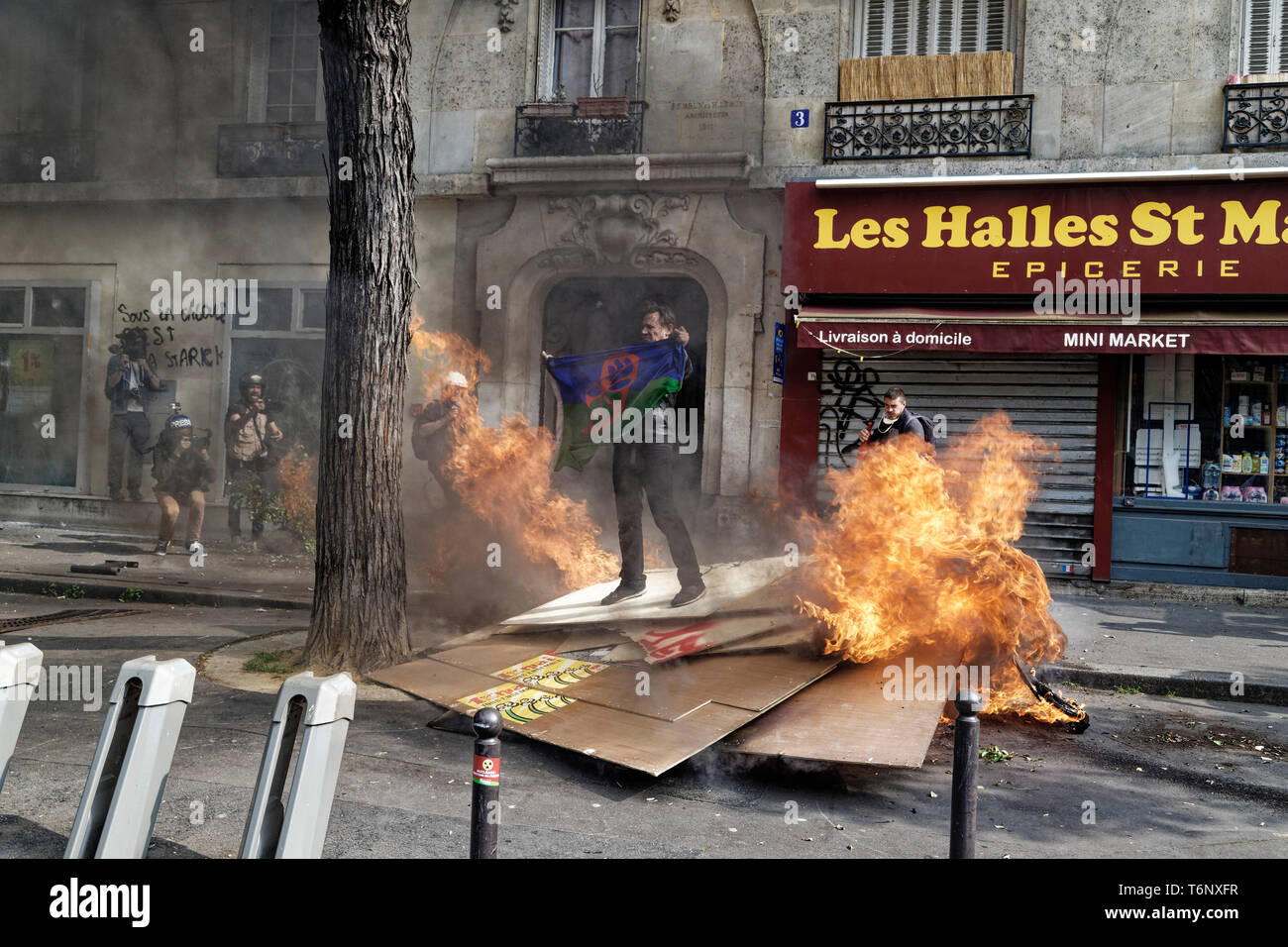 Paris, France. 1st May, 2019. Demonstration of may day international ...
