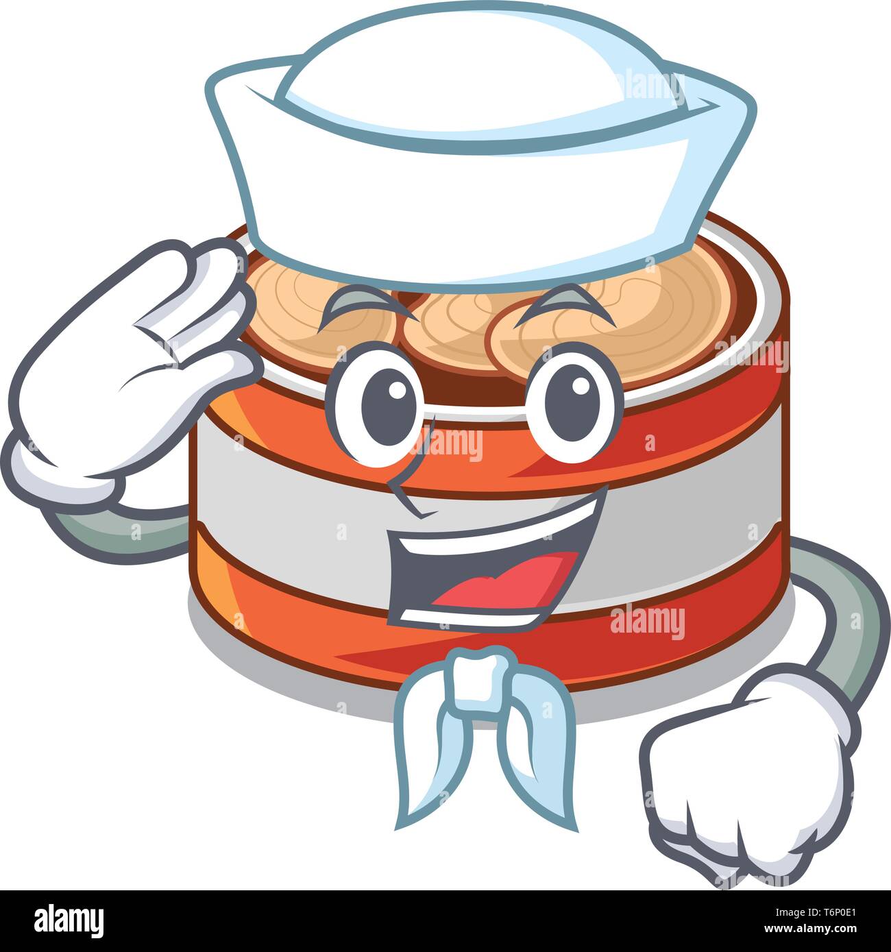 Sailor canned tuna isolated with in mascot Stock Vector Image & Art - Alamy
