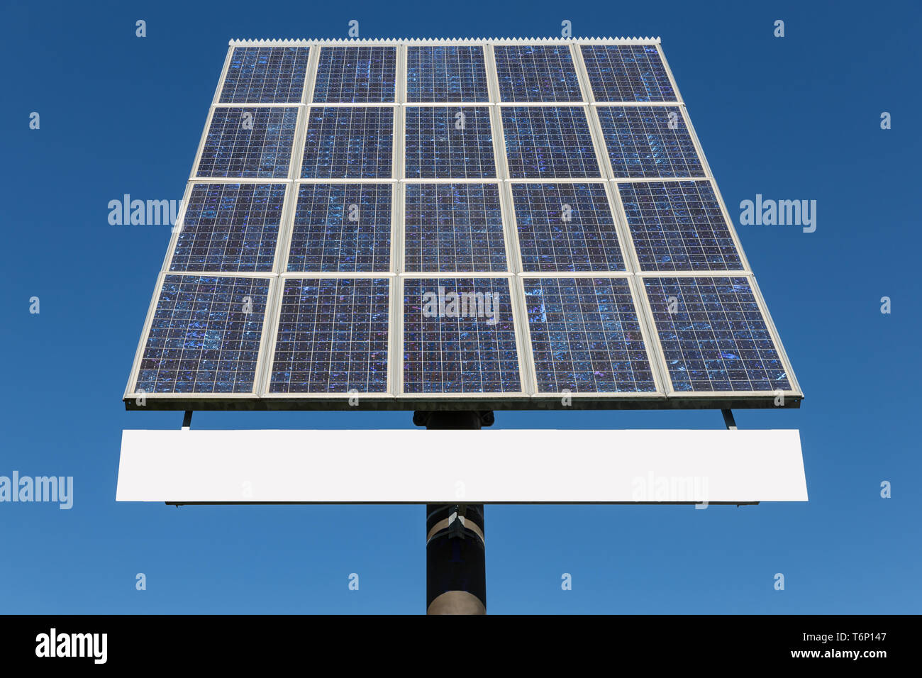 Blue sky and solar panel with copy space for text Stock Photo - Alamy