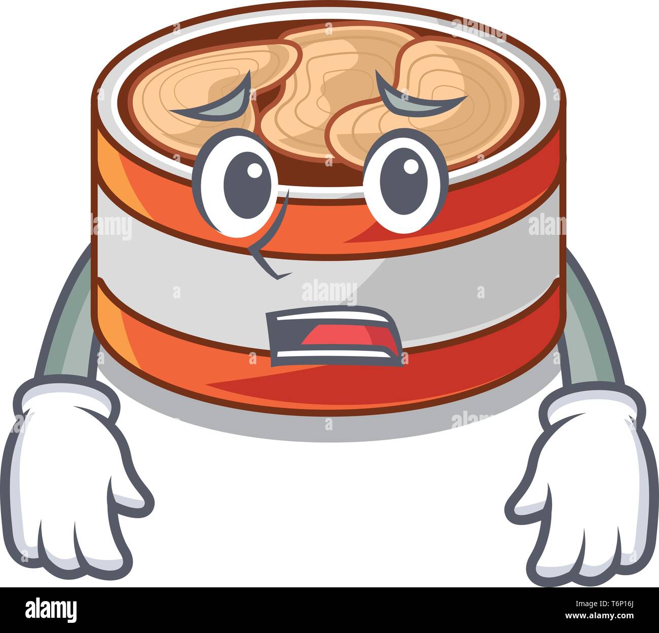 Afraid canned tuna in the cartoon shape Stock Vector Image & Art - Alamy