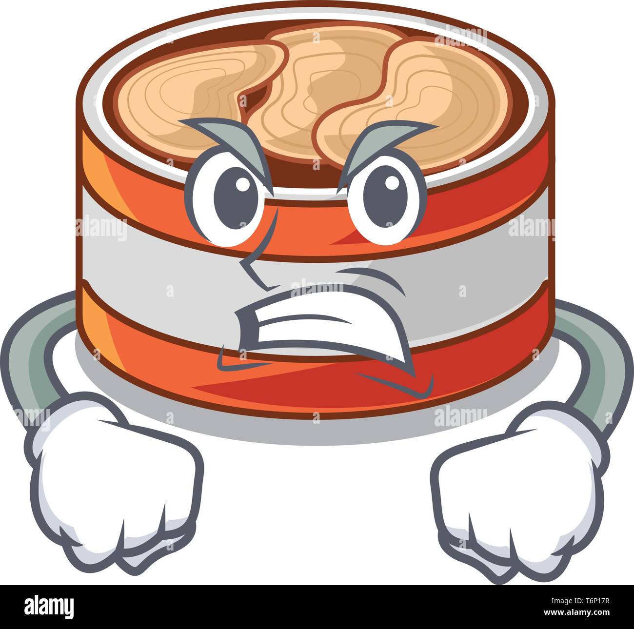 Angry canned tuna in the cartoon shape Stock Vector Image & Art - Alamy