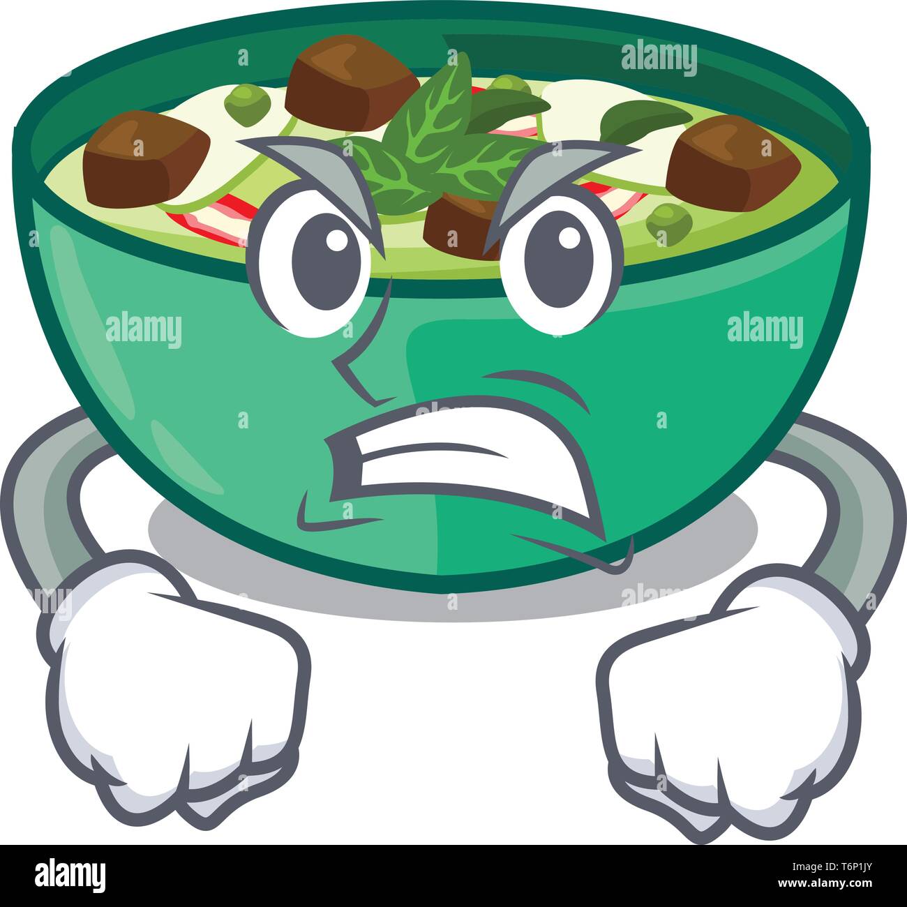 Angry green curry in the character shape Stock Vector Image & Art - Alamy