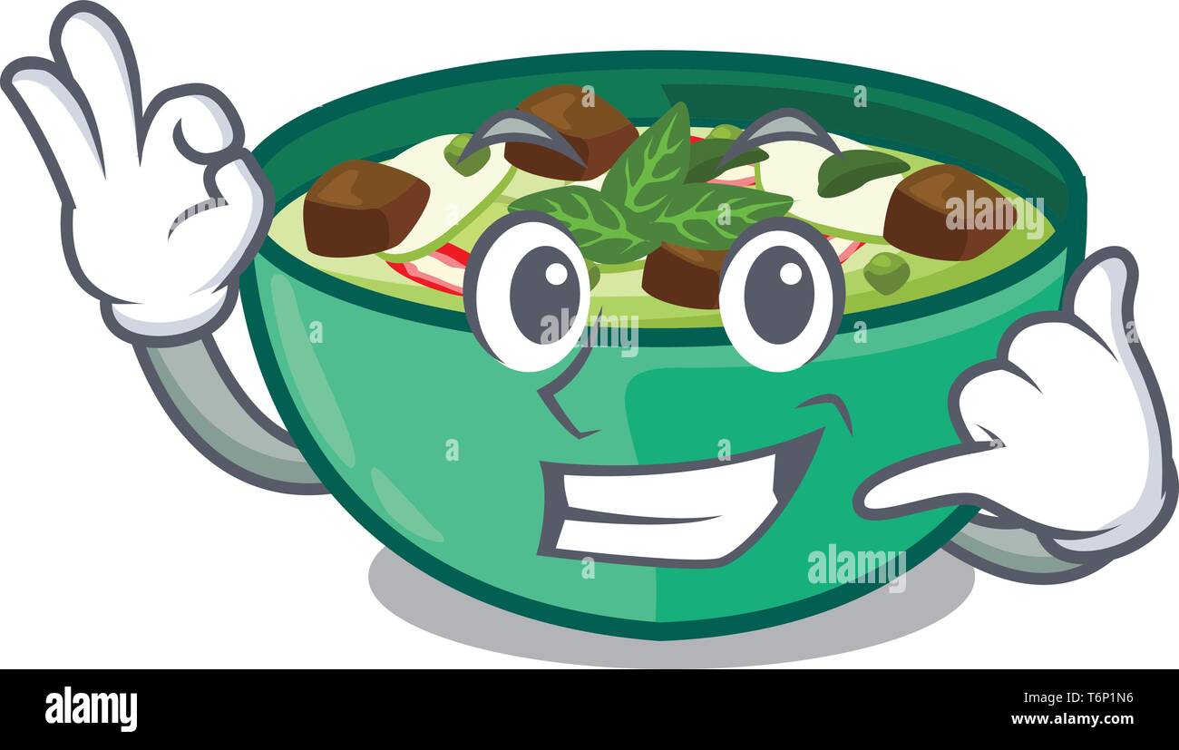 Call me green churry isolated with the cartoon Stock Vector Image & Art ...