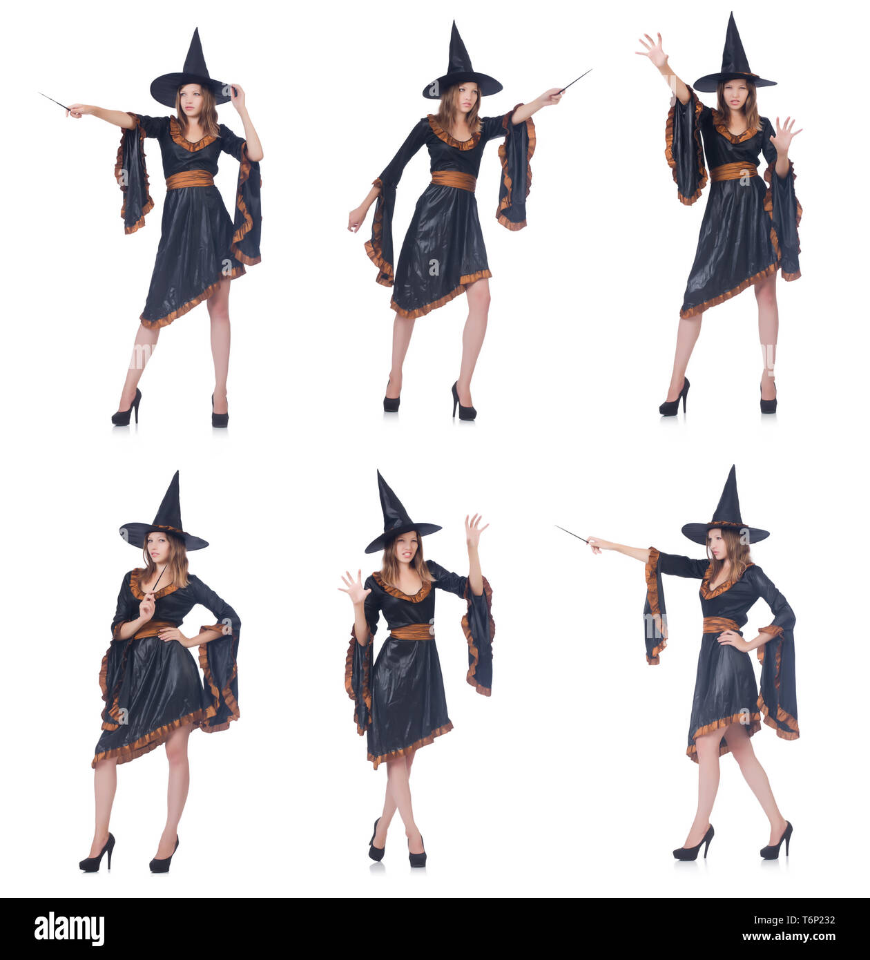 Witch isolated on the white background Stock Photo - Alamy