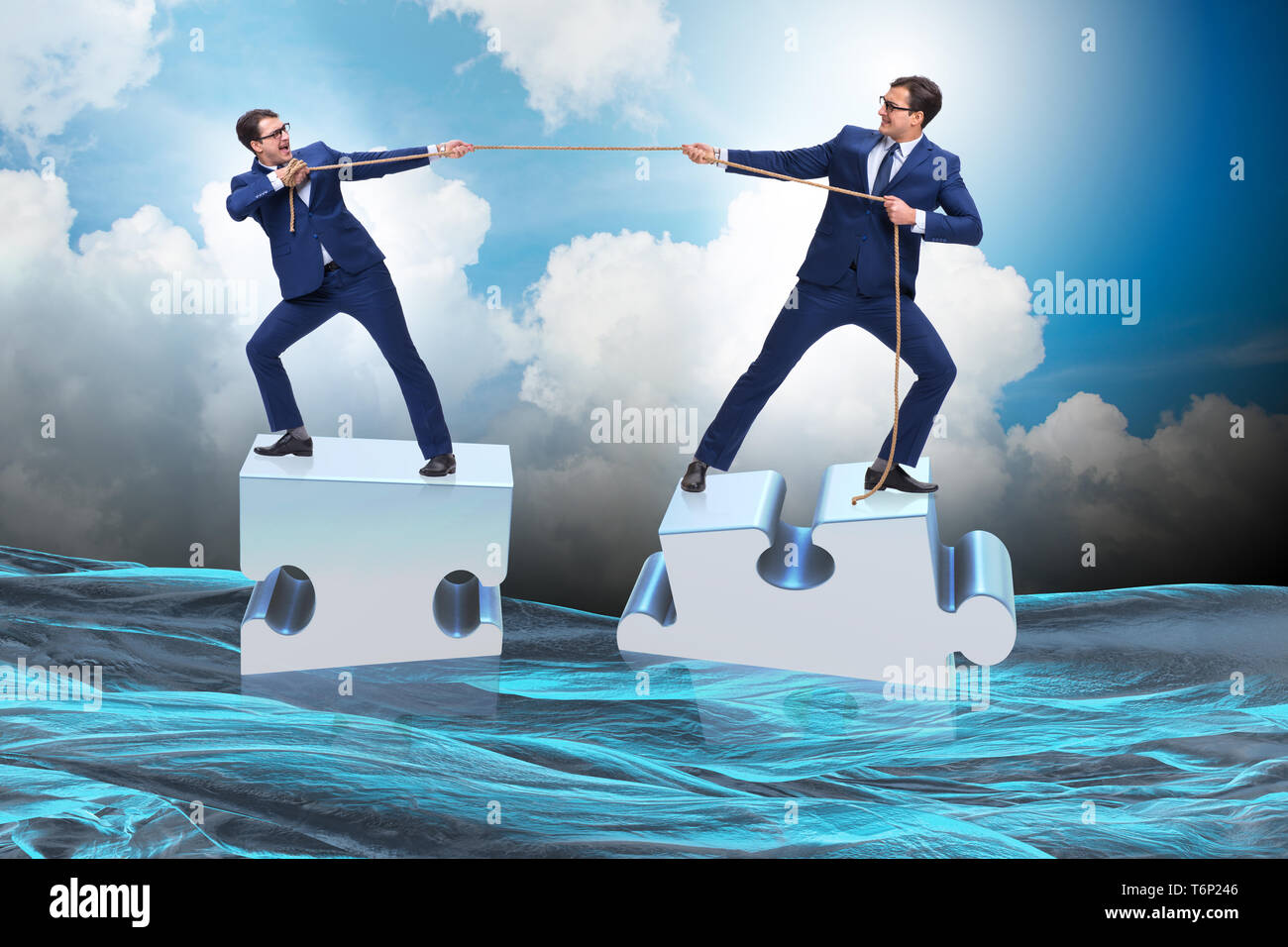 Business concept of teamwork and competition Stock Photo - Alamy