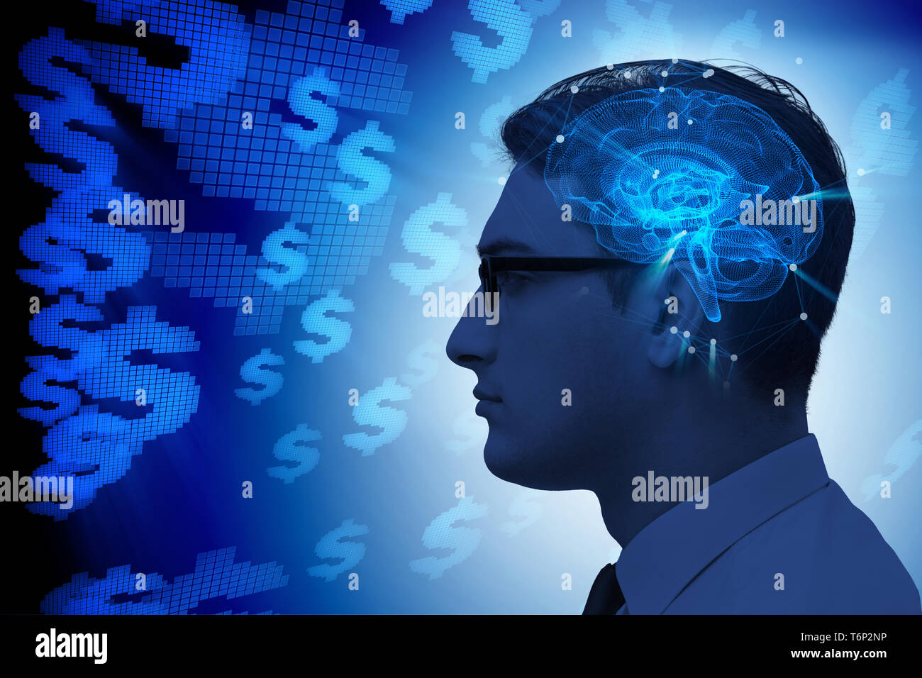 Artificial intelligence concept with man Stock Photo - Alamy