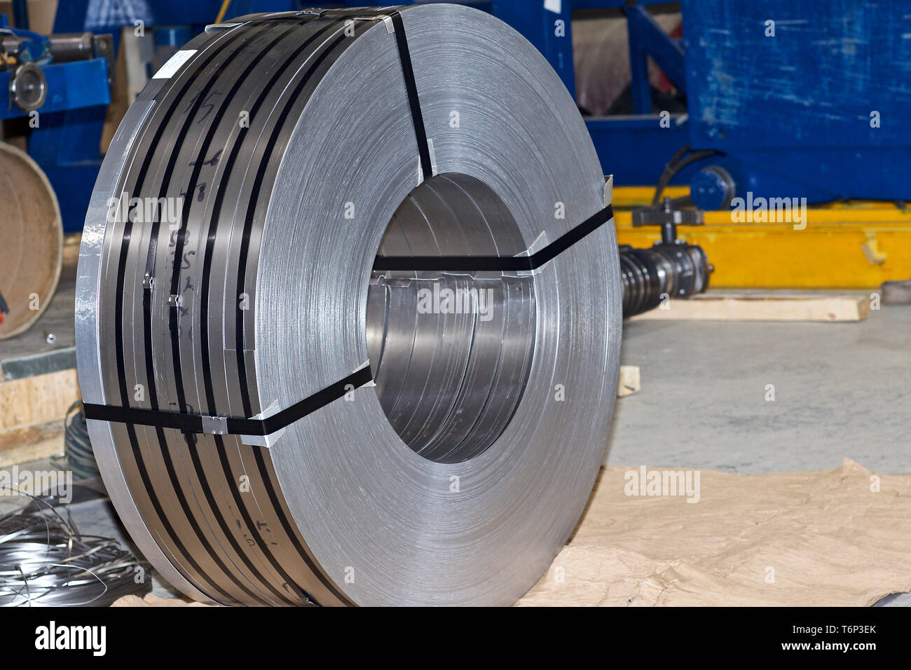 Rolls of cold-rolled galvanized steel in stock, Russia Stock Photo - Alamy