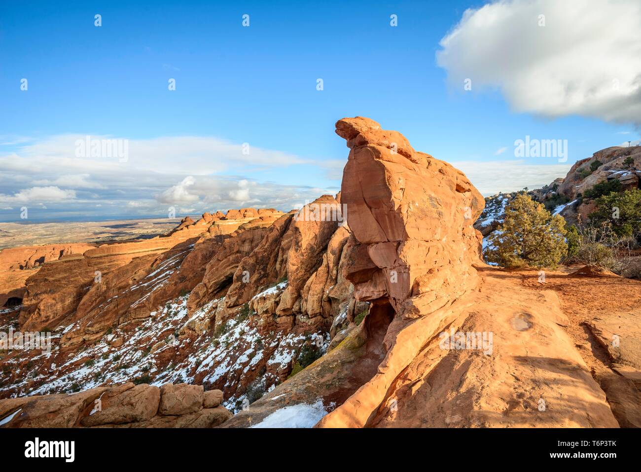 View from Black Arch Overlook, vantage point, sandstone cliffs in ...