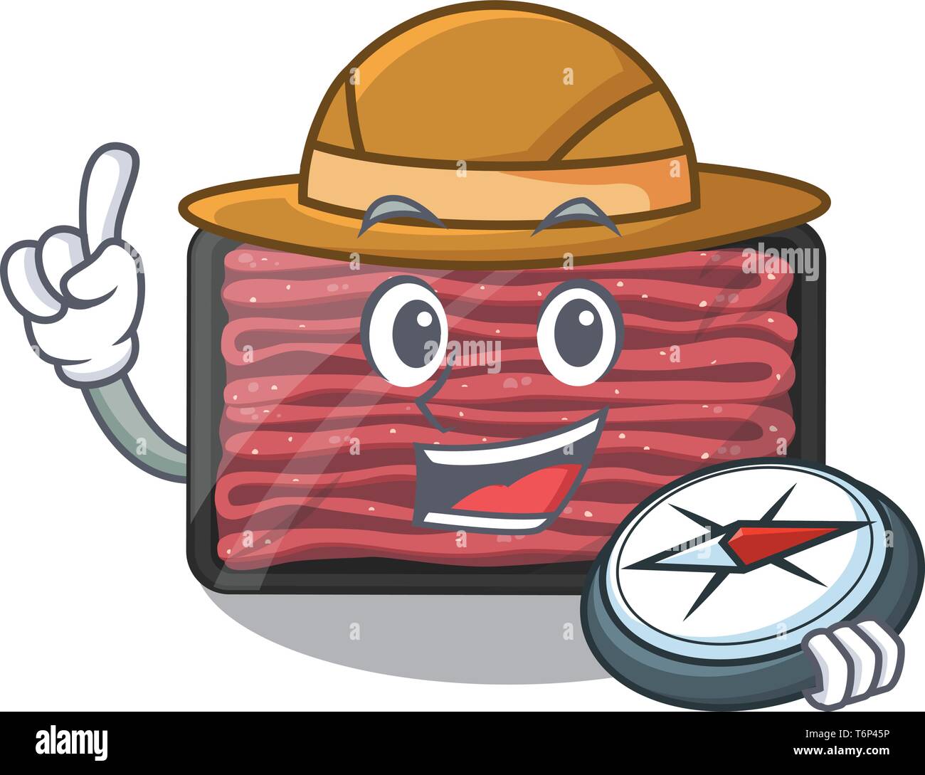 Explorer minced meat in the cartoon fridge Stock Vector Image & Art - Alamy