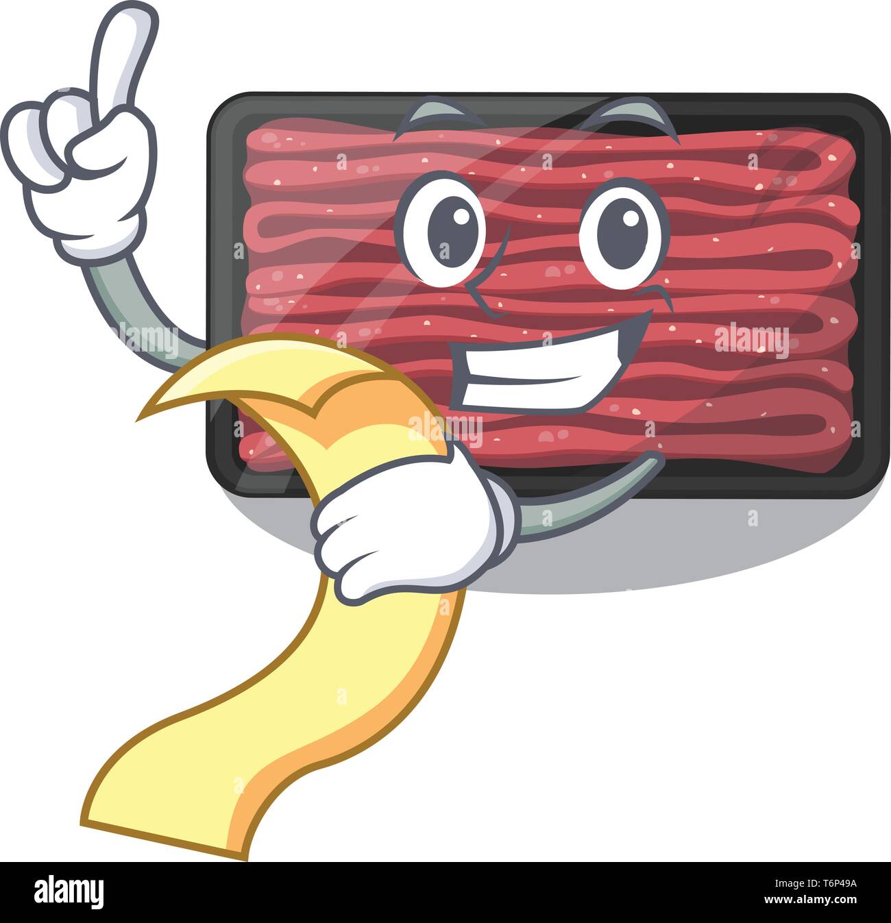 With menu minced meat in the cartoon fridge Stock Vector Image & Art ...