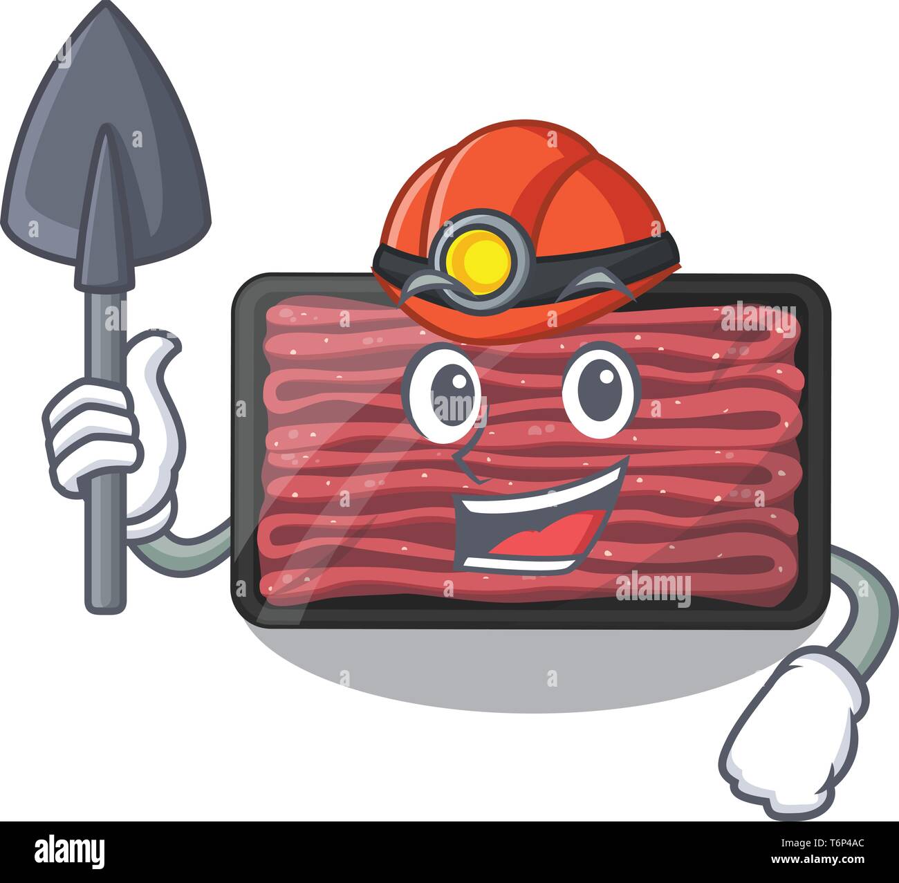 Miner minced meat in the cartoon fridge Stock Vector Image & Art - Alamy