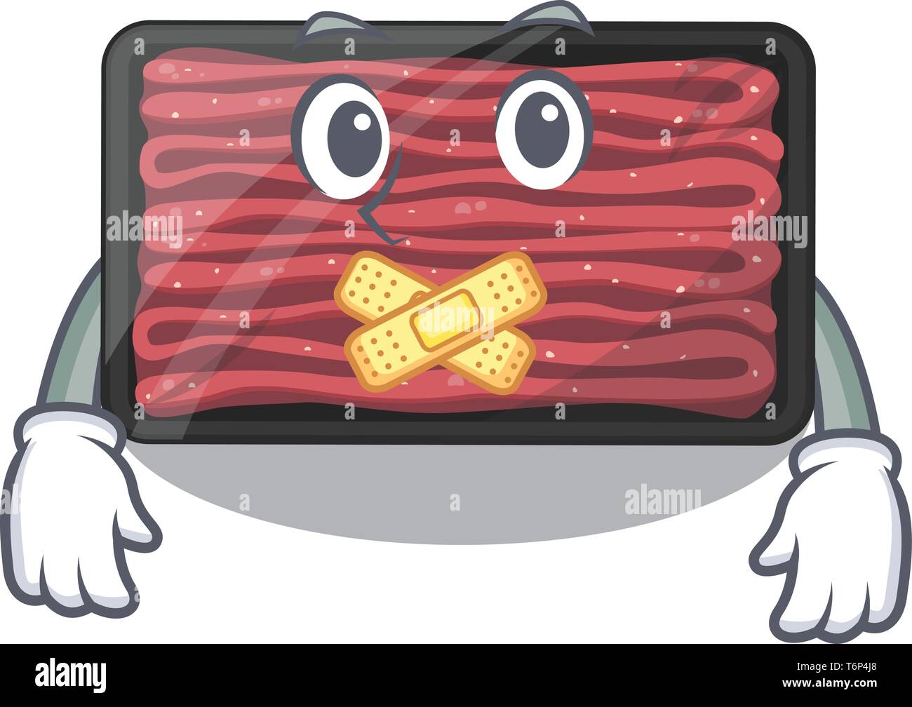 Silent minced meat in the cartoon shape Stock Vector Image & Art - Alamy