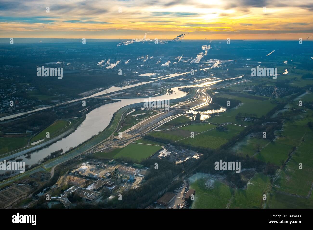 Industrial landscape river lippe with wesel datteln canal hi-res stock photography and images ...
