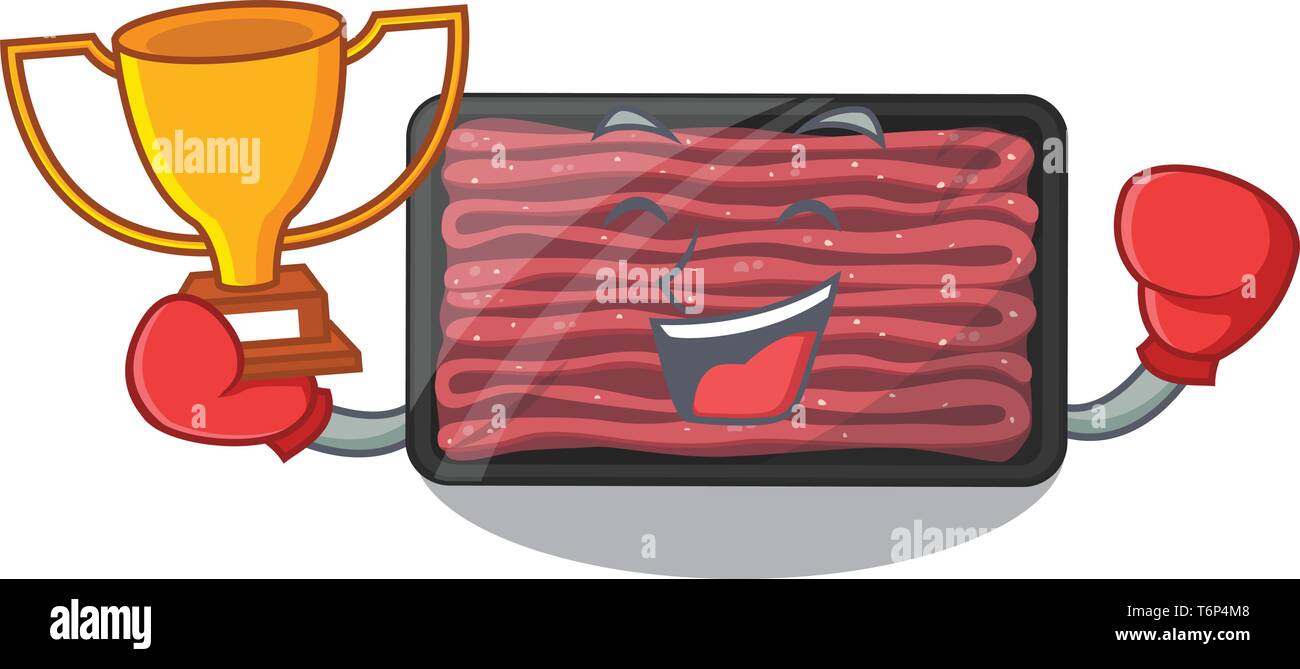 Boxing winner minced meat in the cartoon shape Stock Vector Image & Art ...
