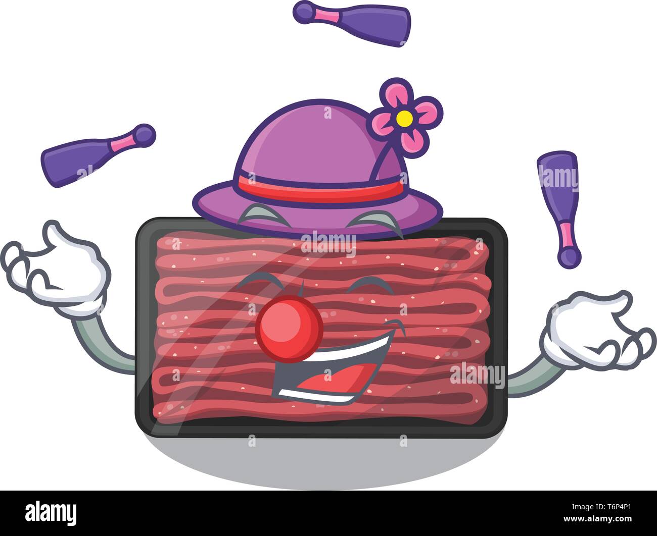 Minced pork burger Stock Vector Images - Alamy