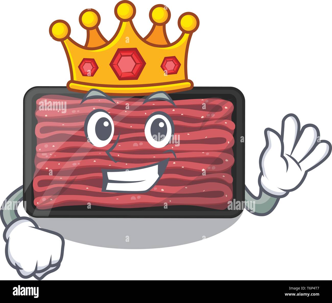 King minced meat in the cartoon shape Stock Vector Image & Art - Alamy