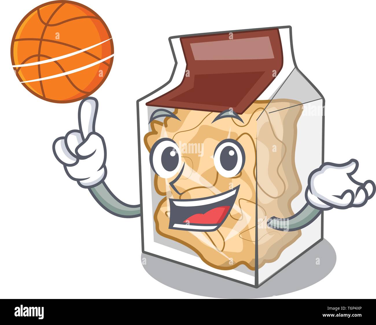 With basketball pork rinds isolated in the cartoon Stock Vector Image ...