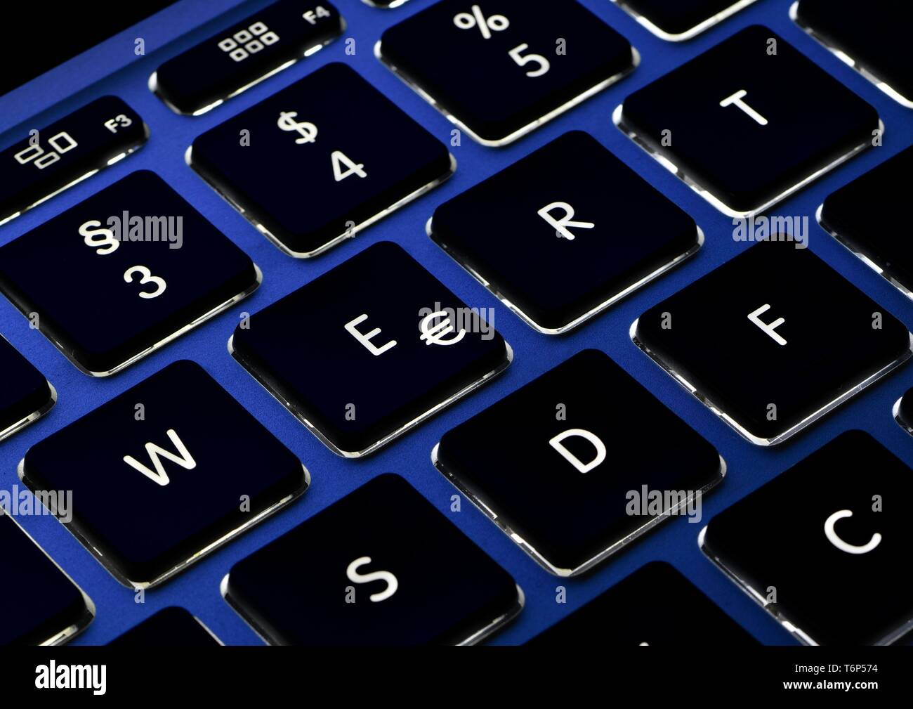 Symbol picture online shopping, lettering WERT with Euro sign on ...