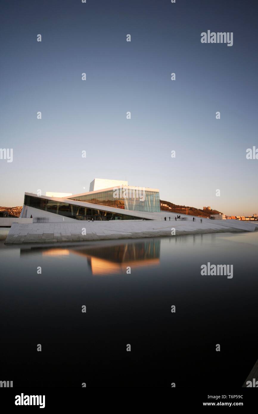 Oslo Opera House at Oslofjord with an accessible roof made of Carrara ...