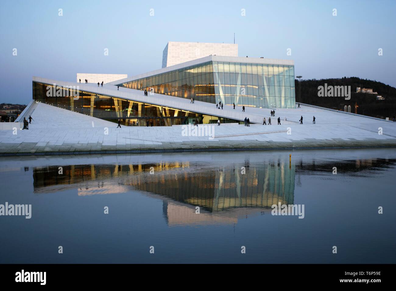 Oslo Opera House at Oslofjord with an accessible roof made of Carrara ...