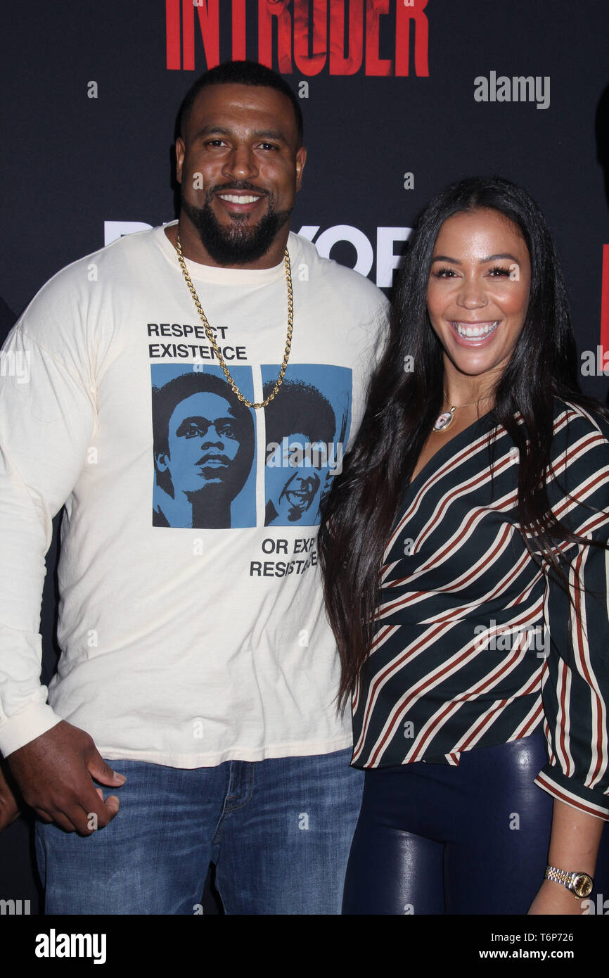 Los Angeles, California, USA. 01st May, 2019. Duane Brown, Devi Brown ...