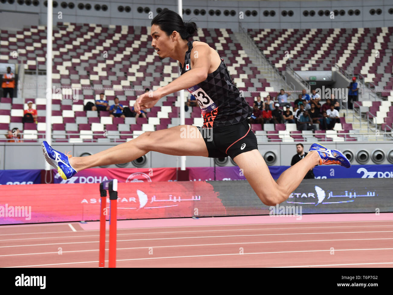 Doha, Qatar. 21st Apr, 2019. Takatoshi Abe (JPN) places fifth in the ...