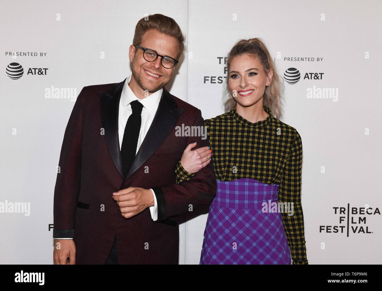 New York, USA. 1st May, 2019. Adam Conover and Lisa Hanawalt attend ...