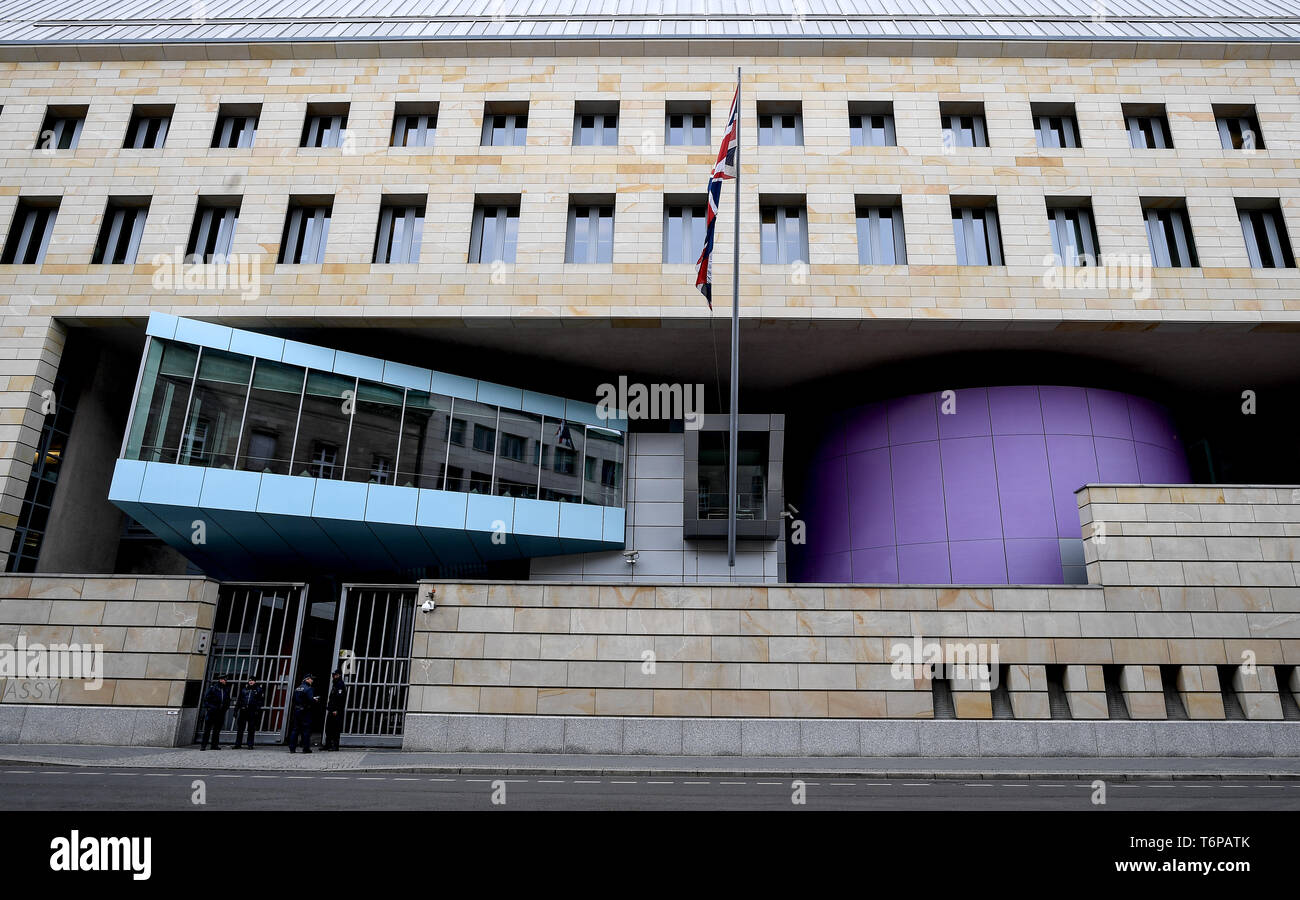 Berlin, Germany. 02nd May, 2019. The British flag, the Union Jack, is ...