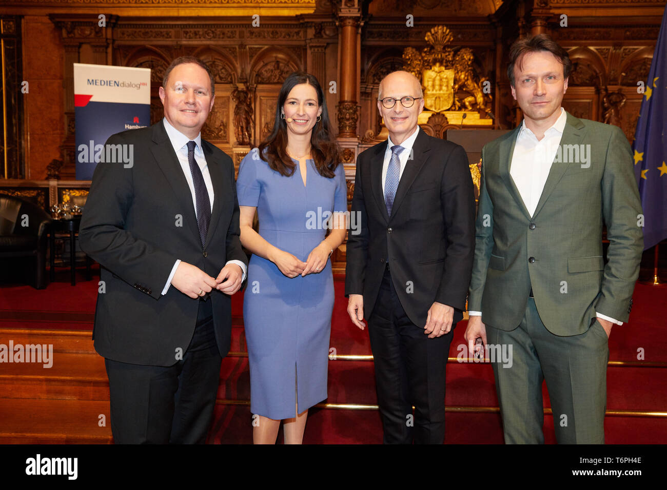 Hamburg, Germany. 02nd May, 2019. Carsten Brosda (SPD, l-r), Senator of ...
