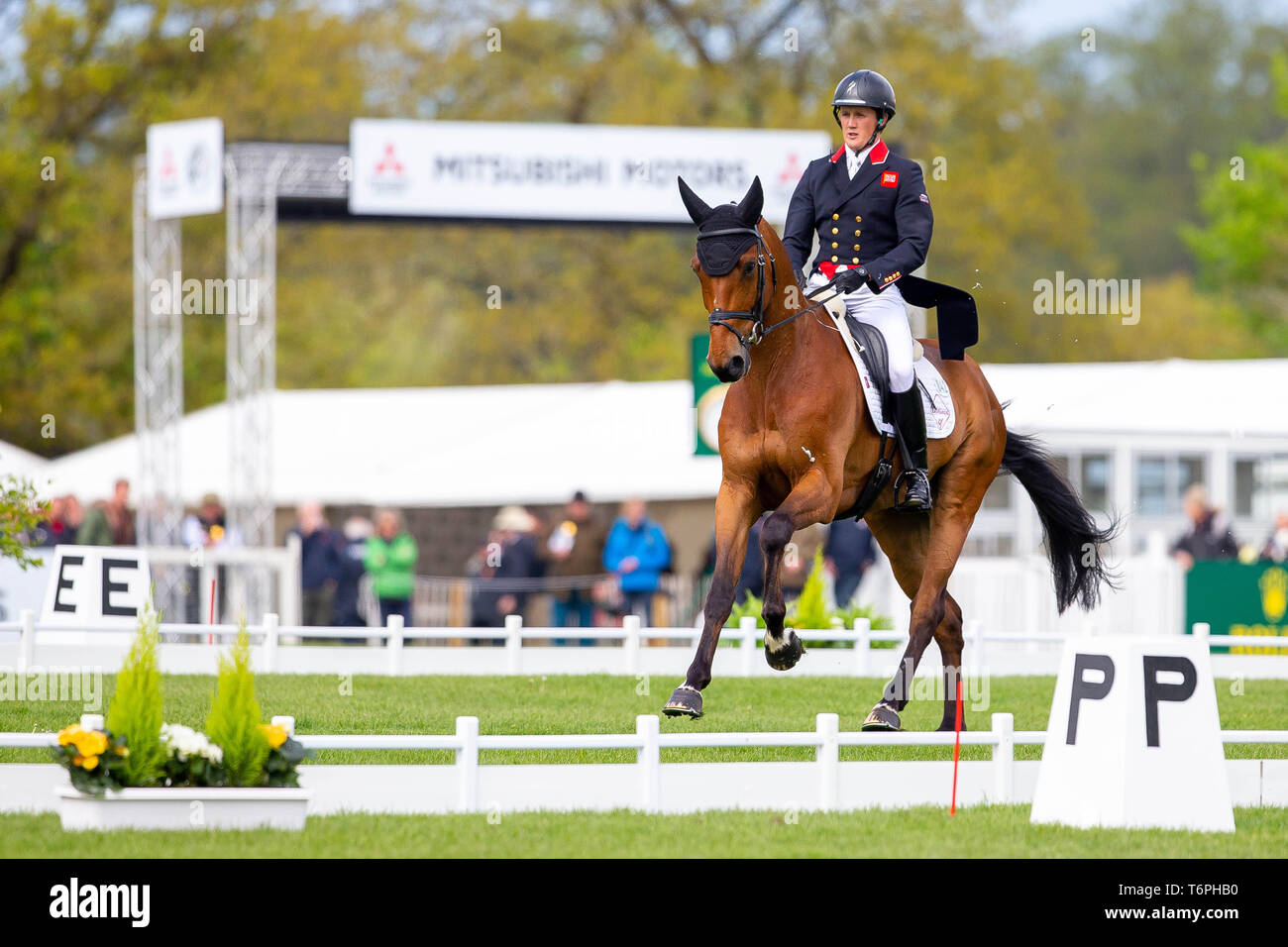 Badminton, UK. 2nd May 2019. 2nd place after day 1 of dressage. Tom ...