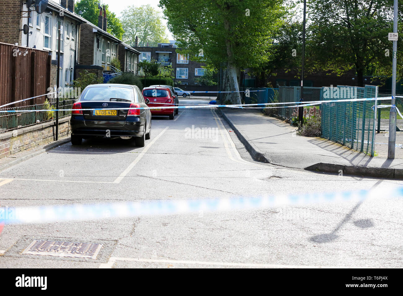 Hackney, North London, UK. 2nd May, 2019. A crime scene on Somerford ...