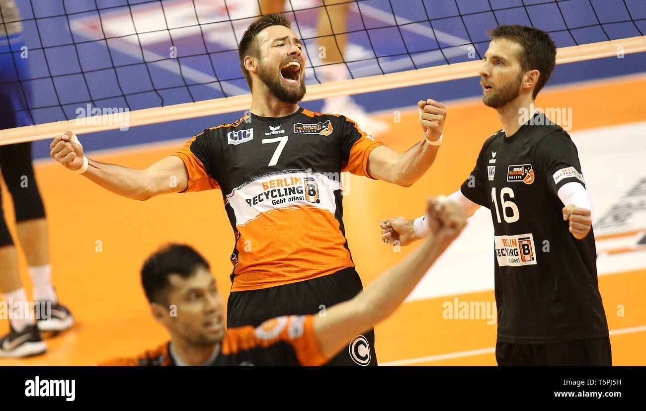 Berlin, Germany. 02nd May, 2019. Volleyball, Men: Bundesliga, Berlin ...