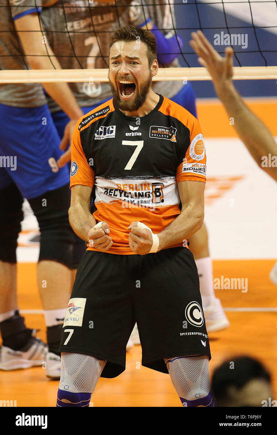 Berlin, Germany. 02nd May, 2019. Volleyball, Men: Bundesliga, Berlin ...