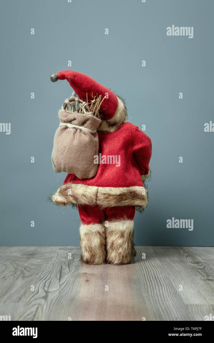 Santa Claus figure back Stock Photo - Alamy