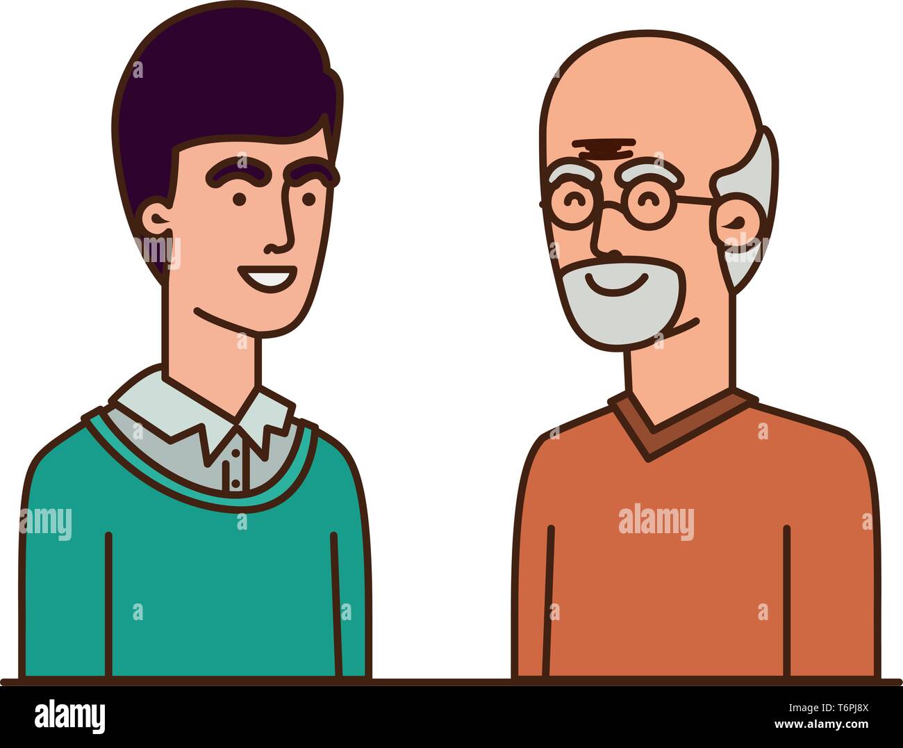 father with son talking avatar character Stock Vector Image & Art - Alamy