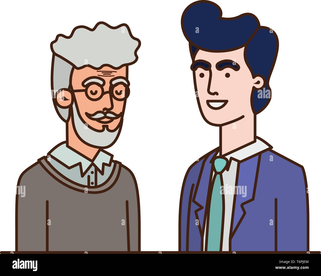 Father And Son Talking Animated