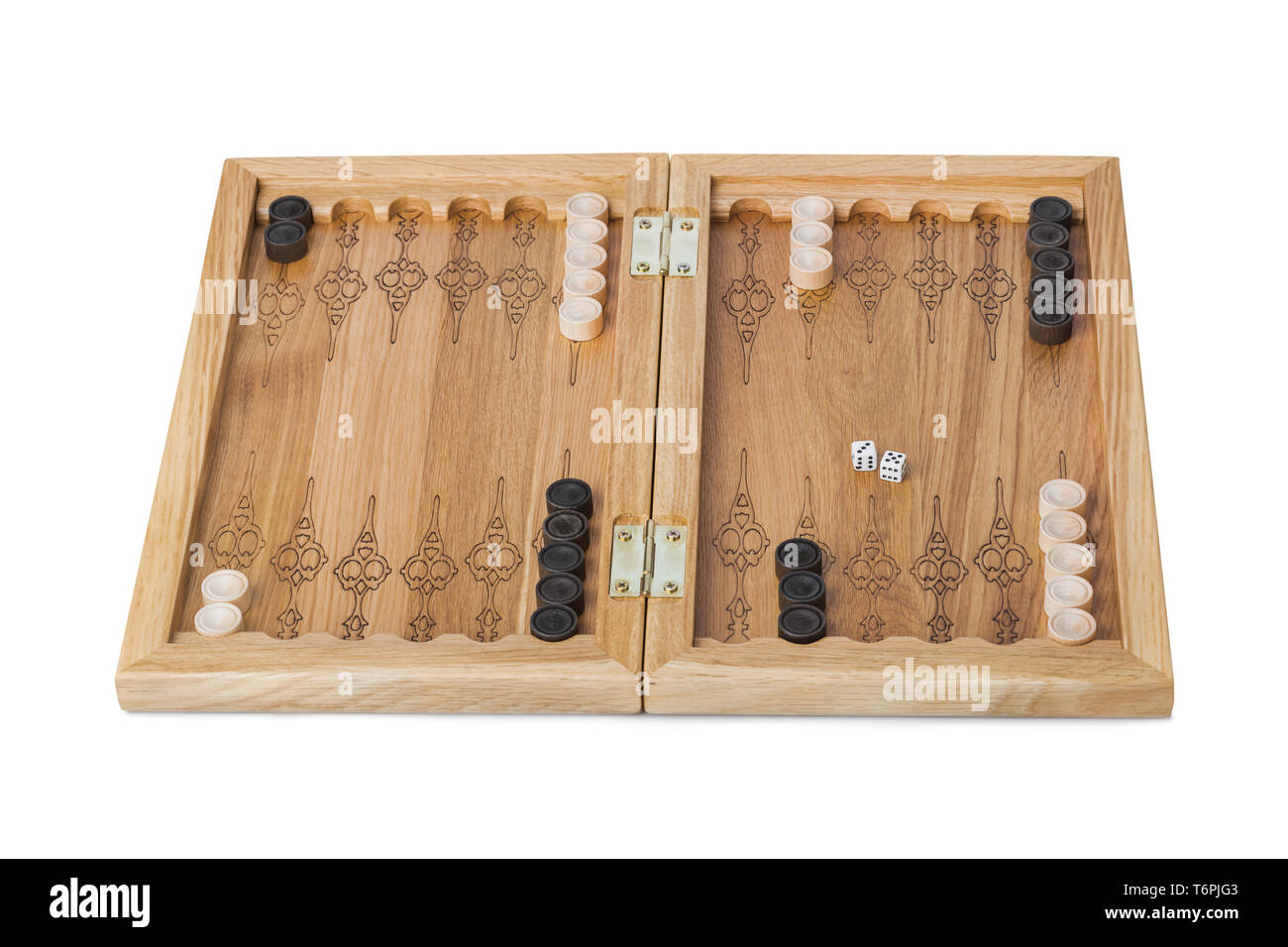 Backgammon playing field and dices Stock Photo - Alamy