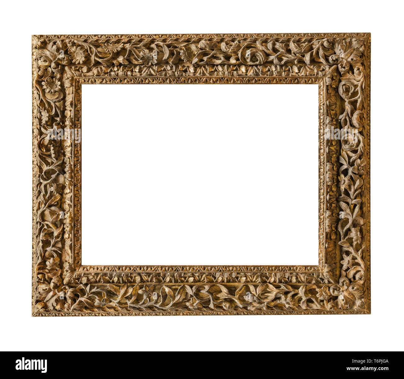 Old frame isolated wooden hi-res stock photography and images - Alamy