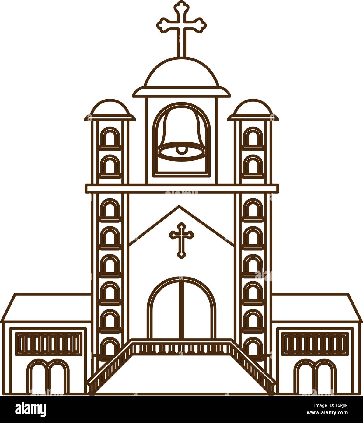 church with front view isolated icon Stock Vector Image & Art - Alamy