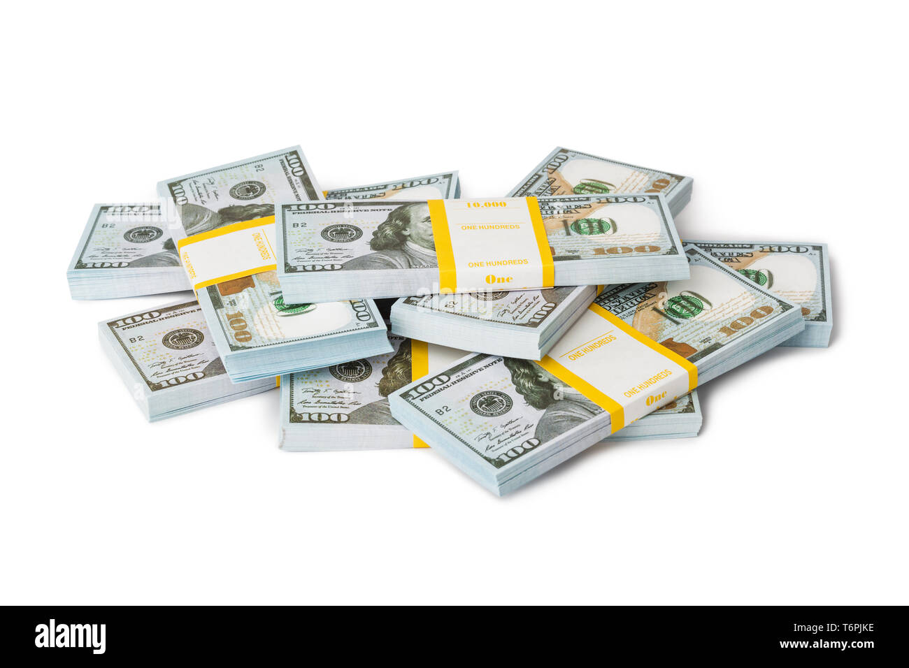 Bundles of money Stock Photo - Alamy