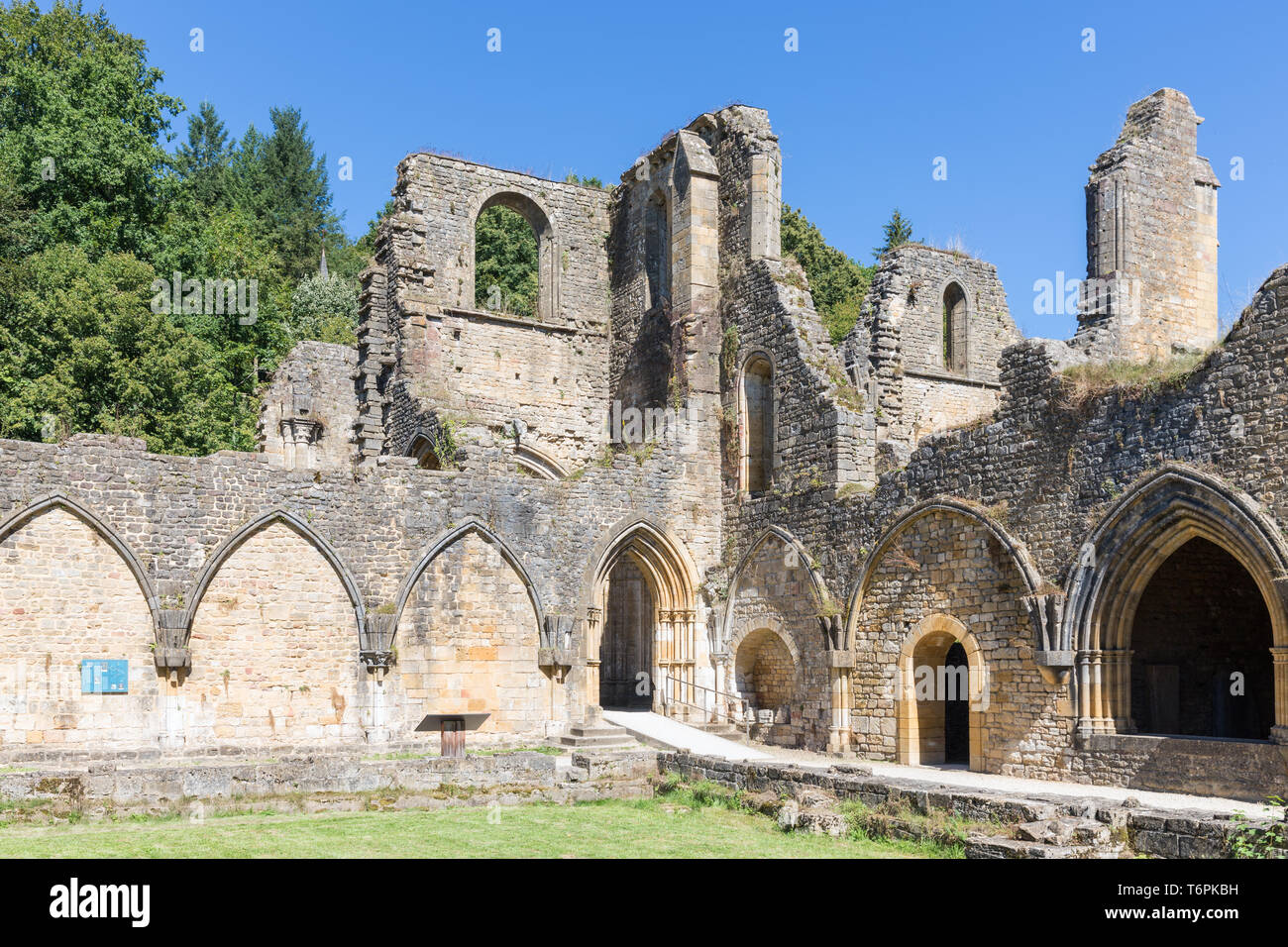 Ruins Orval Abbey in Belgian Ardennes Stock Photo - Alamy