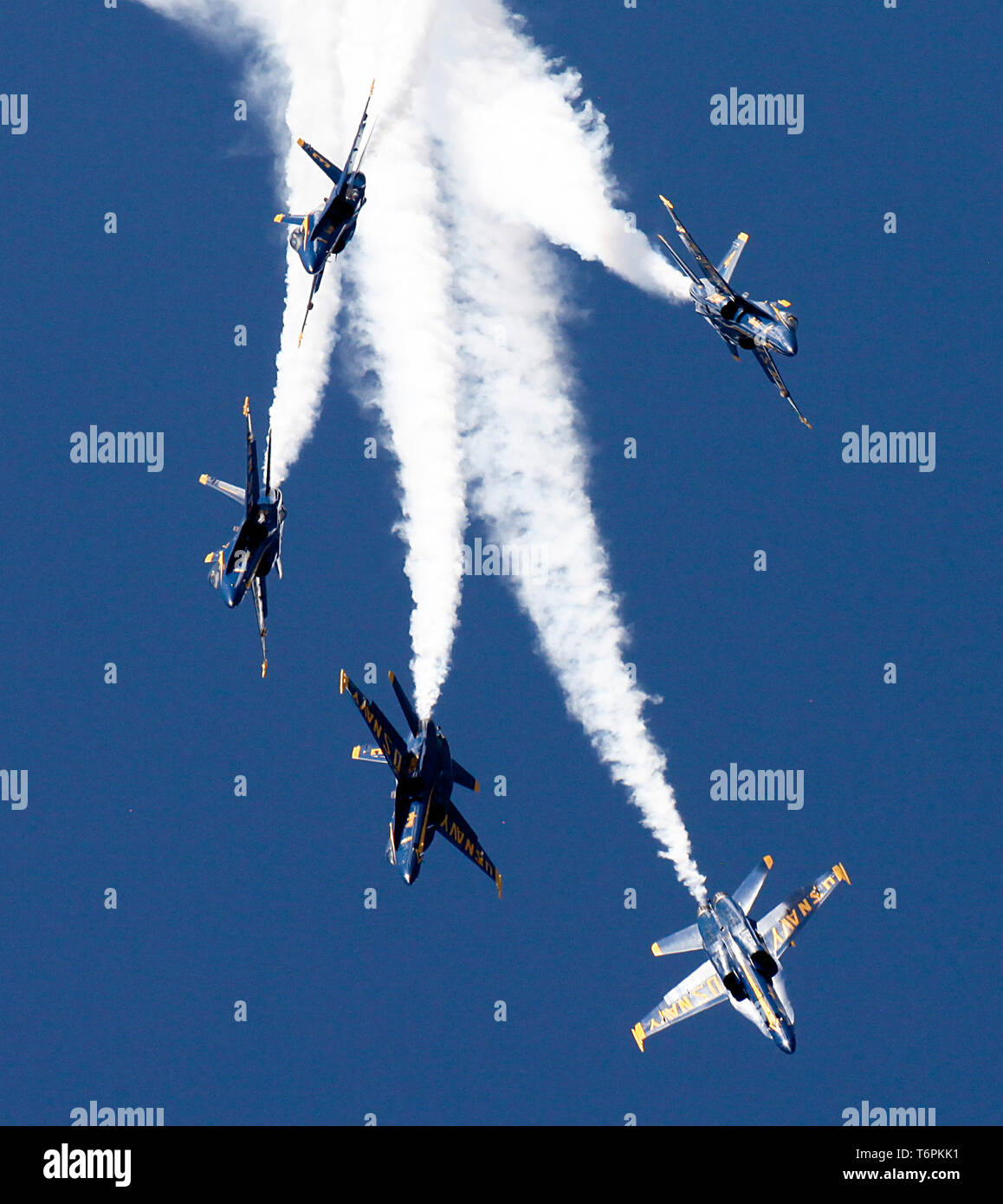 The U.S. Navy Flight Demonstration Squadron, the Blue Angels, perform ...