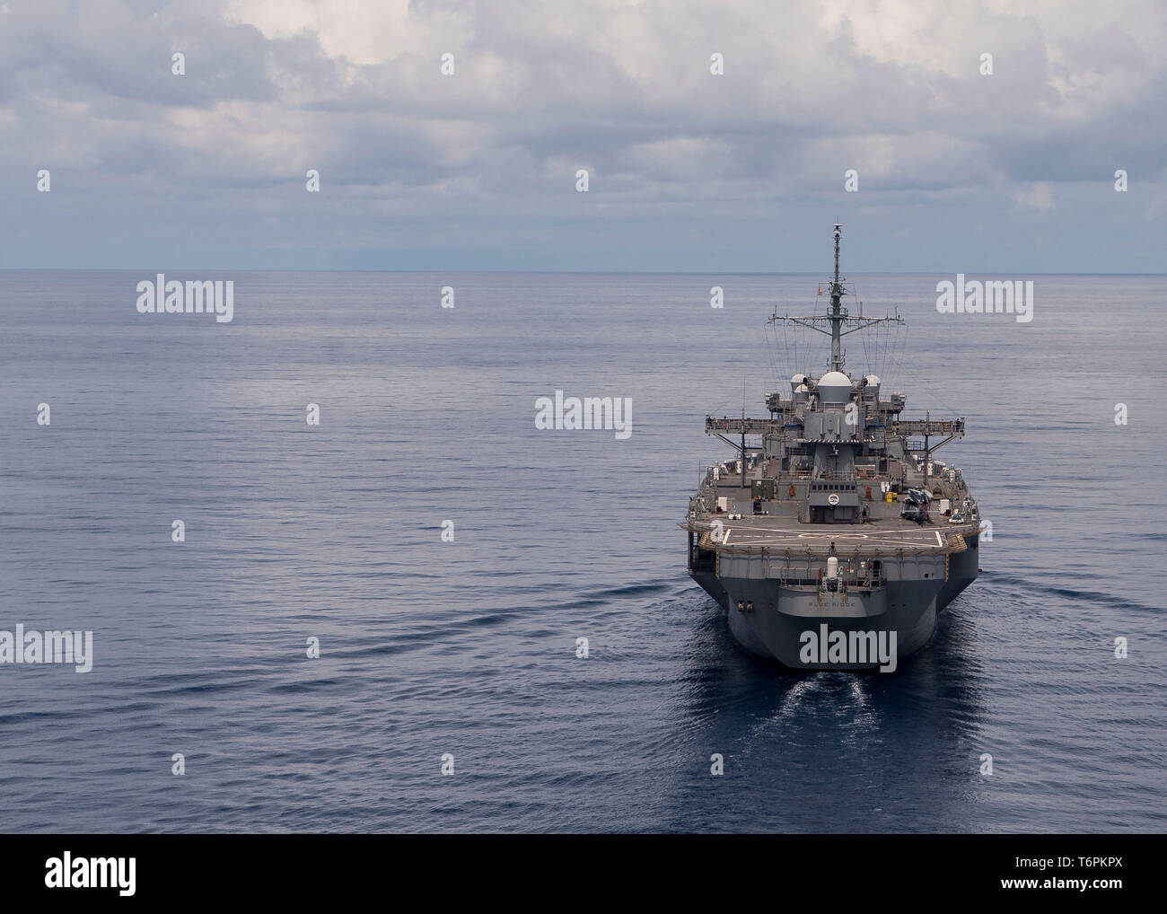 SOUTH CHINA SEA (April 27, 2019) - U.S. 7th Fleet flagship USS Blue ...